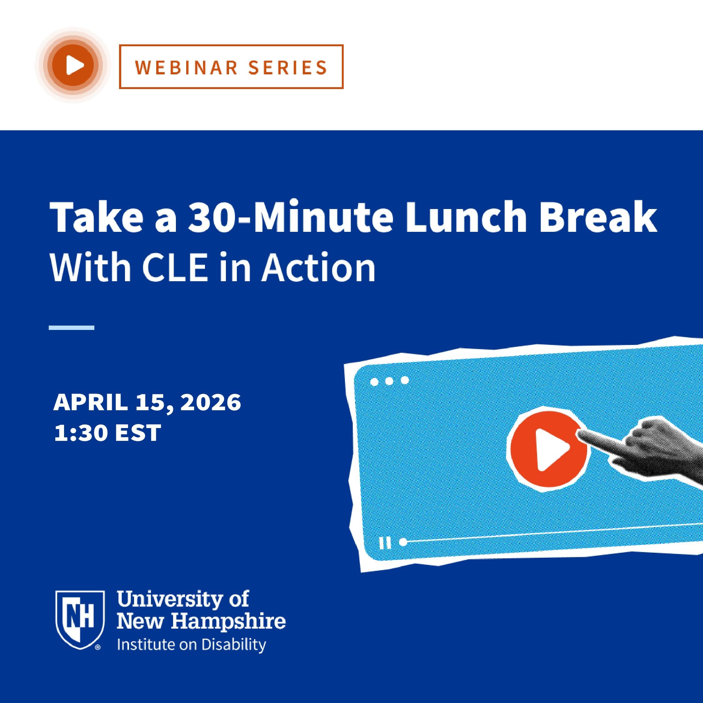 Take a 30-minute Lunch Break with CLE in Action! - Nasddds